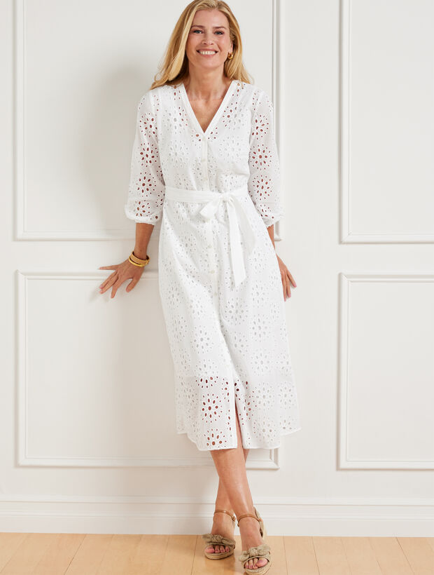 Eyelet Medallion Shirtdress | Talbots