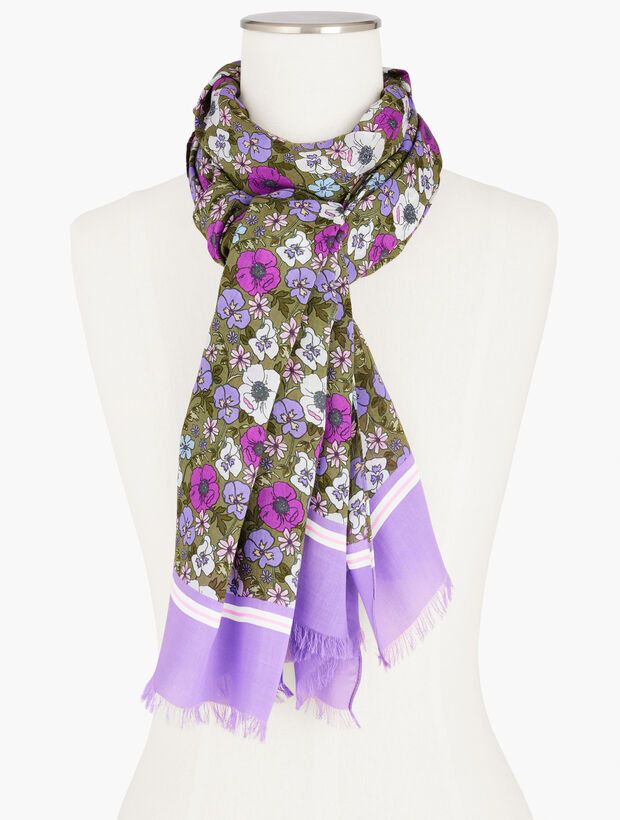 Poppy Ditsy Oblong Scarf | Talbots
