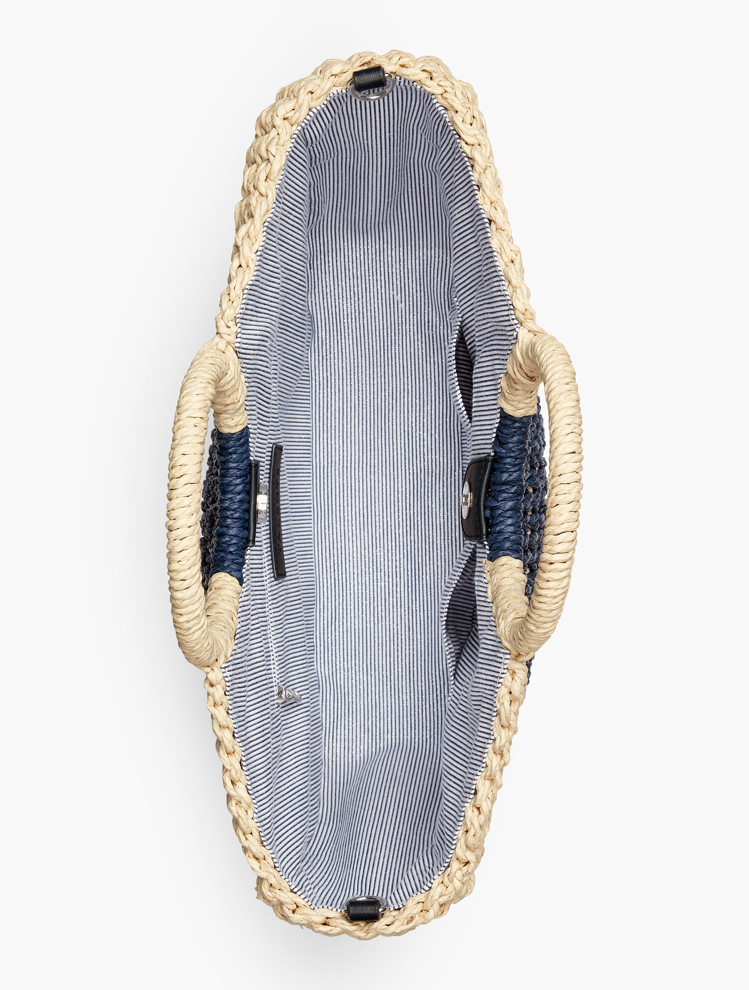 Circle Handle Straw Tote | Talbots