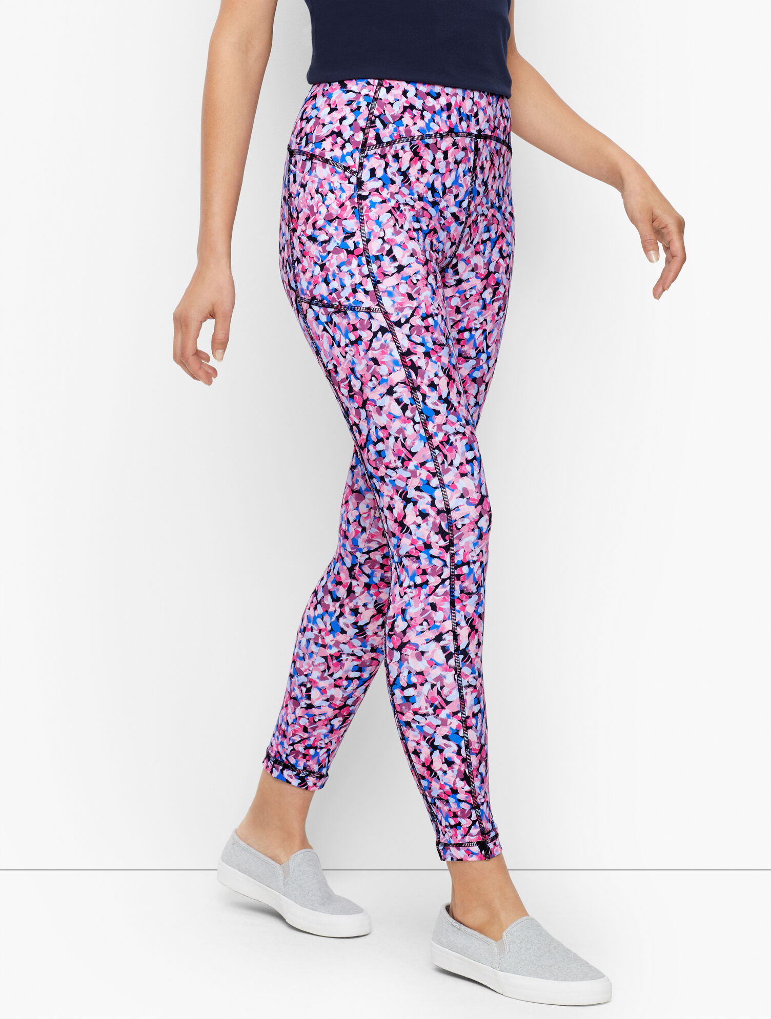 Performance Interlock Leggings - Confetti Splash | Talbots