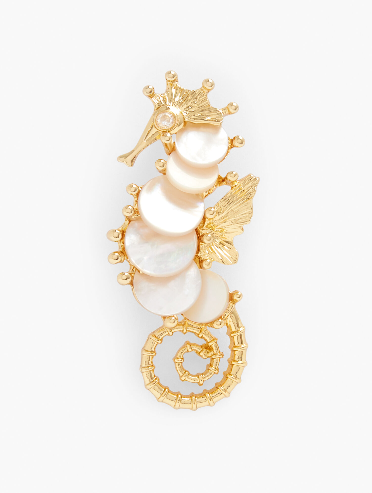 Mother-Of-Pearl Seahorse Brooch | Talbots