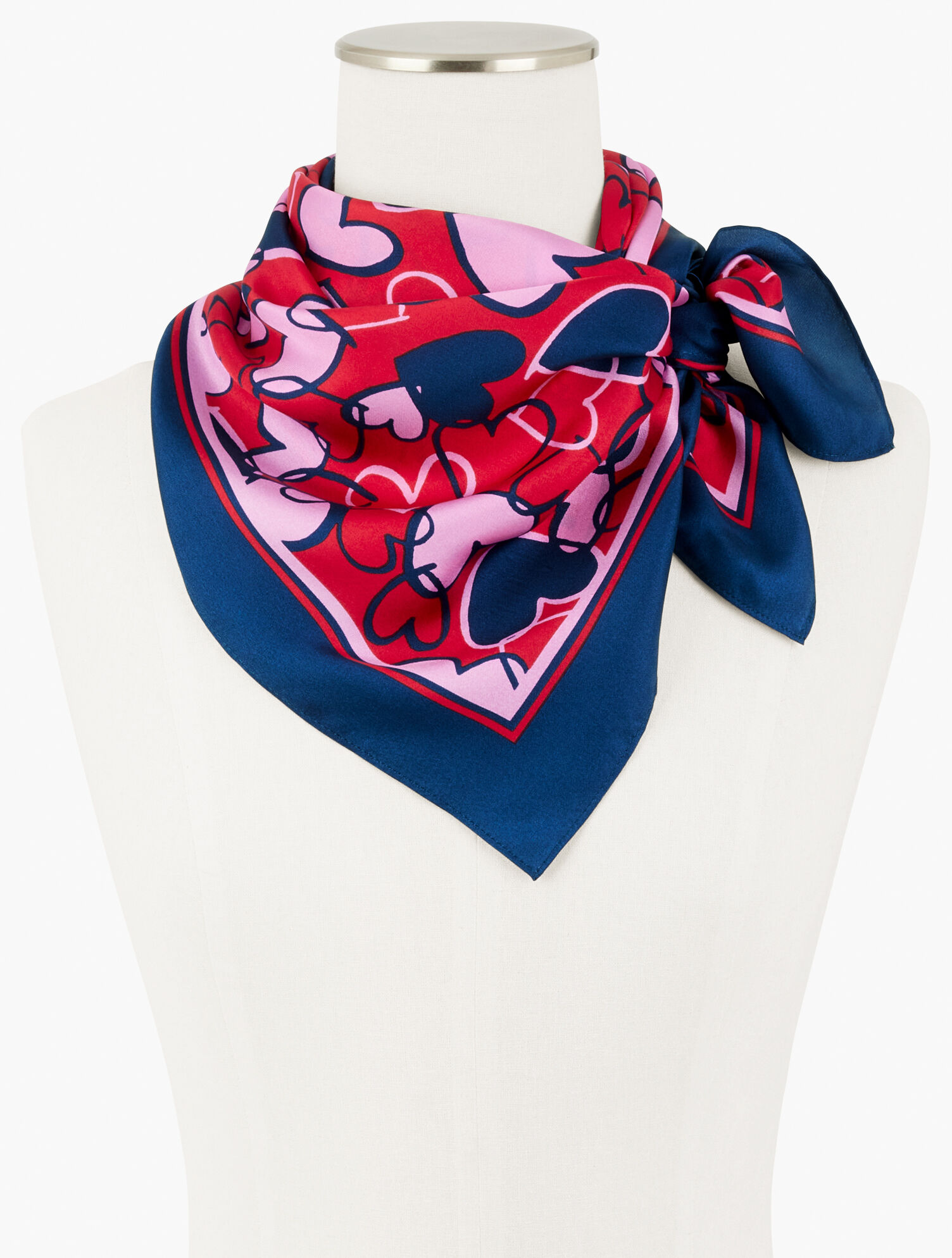 Entwined Heart Square Scarf | Talbots