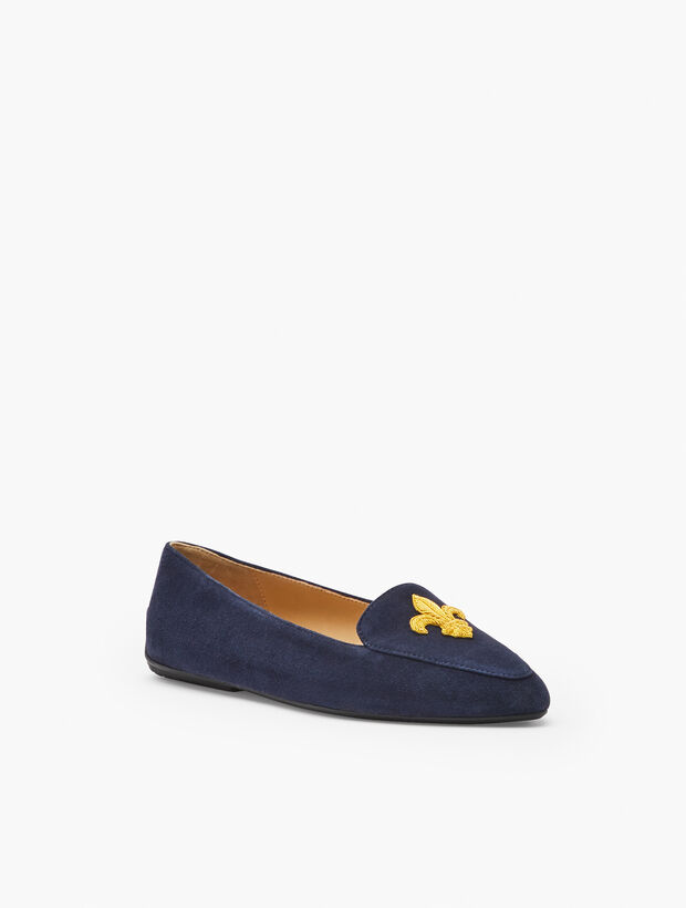 Francesca Embroidered Driving Moccasins | Talbots