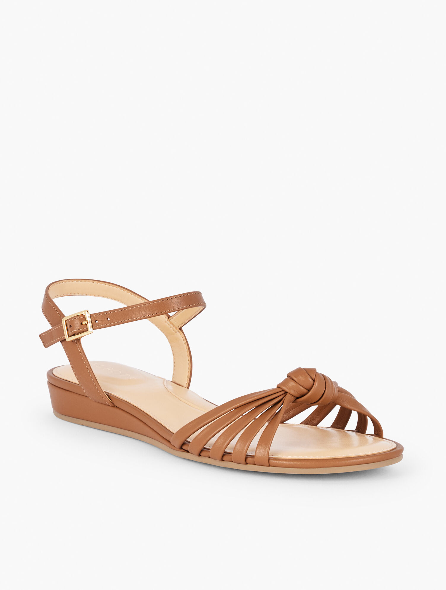 Daisy Woven Nappa Micro Wedge Sandals | Talbots