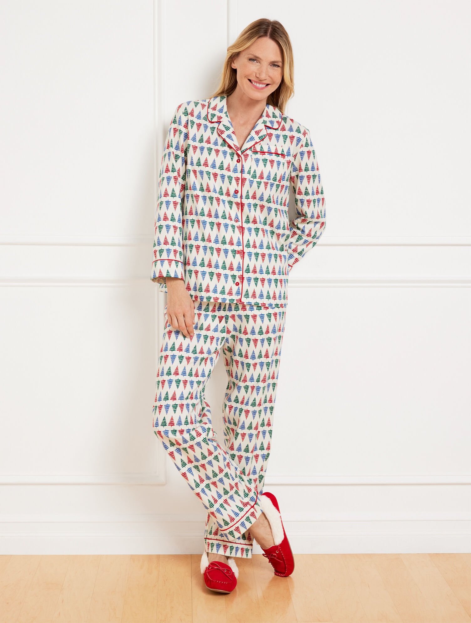 Cotton Flannel Pajama Set - Festive Tree | Talbots