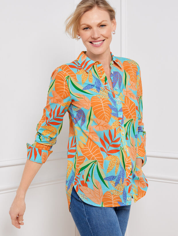 Modern Classic Shirt - Gathered Leaves | Talbots