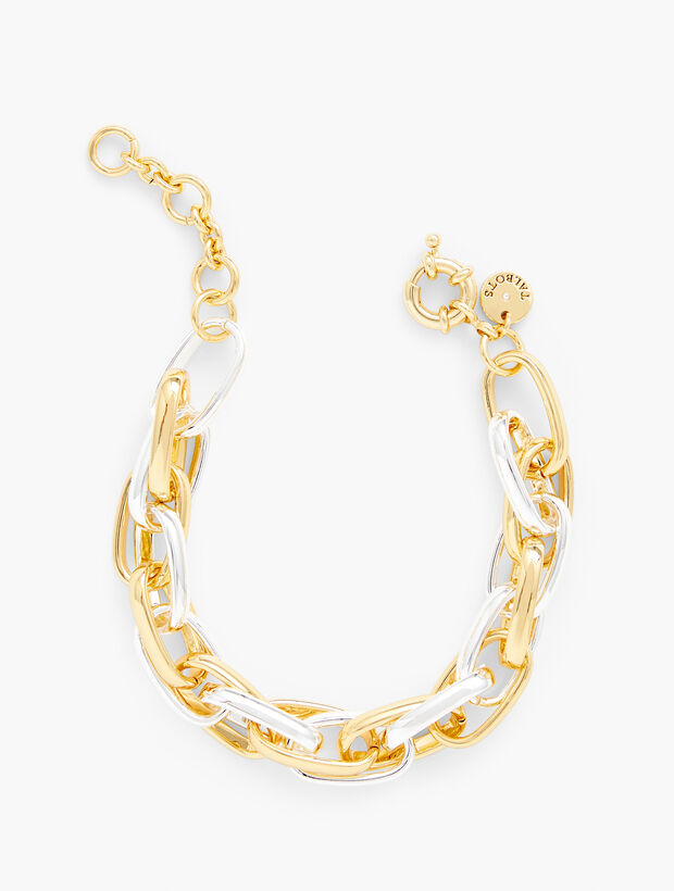 Two-Tone Link Bracelet | Talbots
