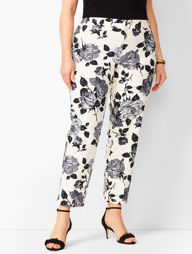 plus size patterned trousers
