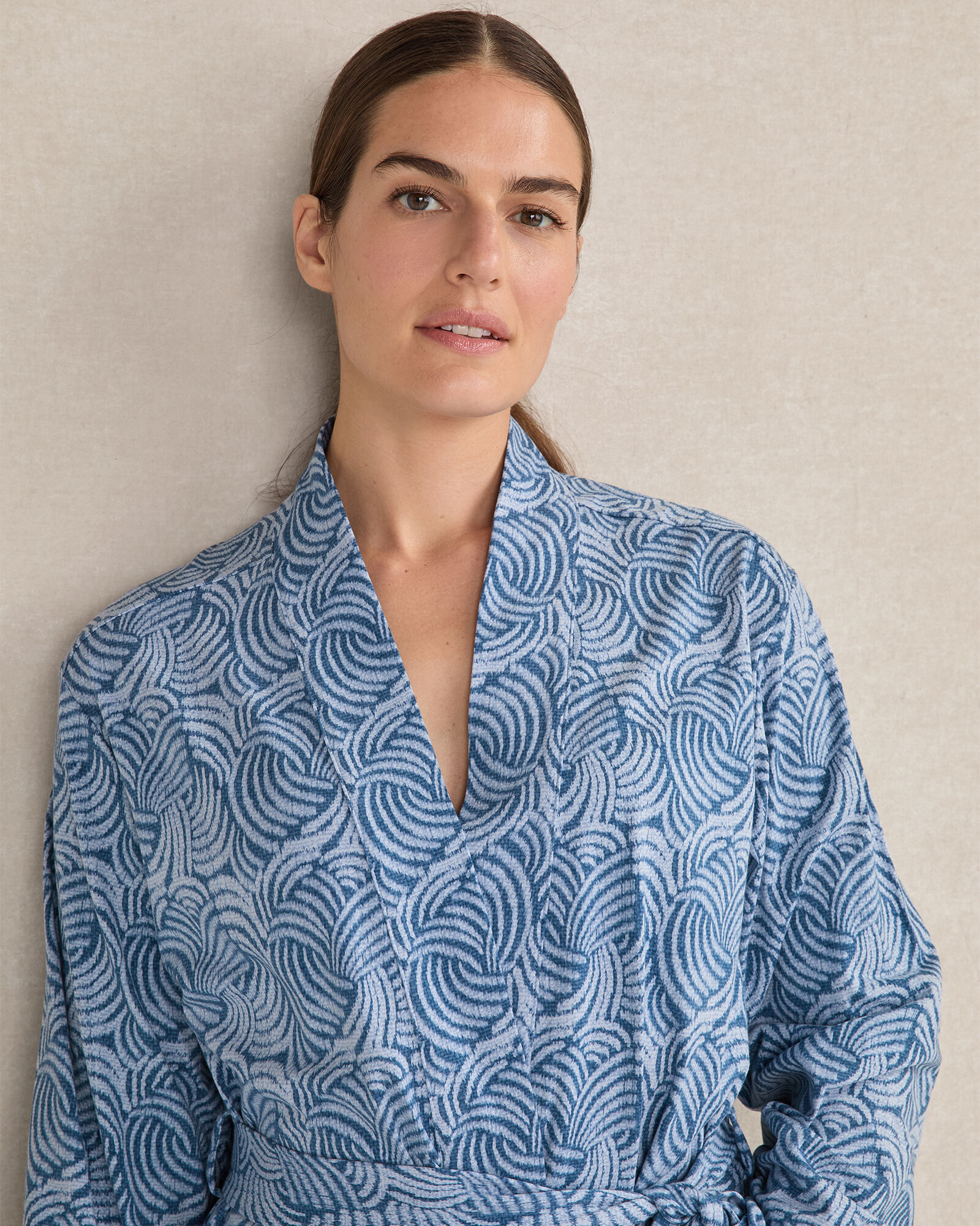 Organic Cotton Jersey Abstract Wave Robe | Haven Well Within