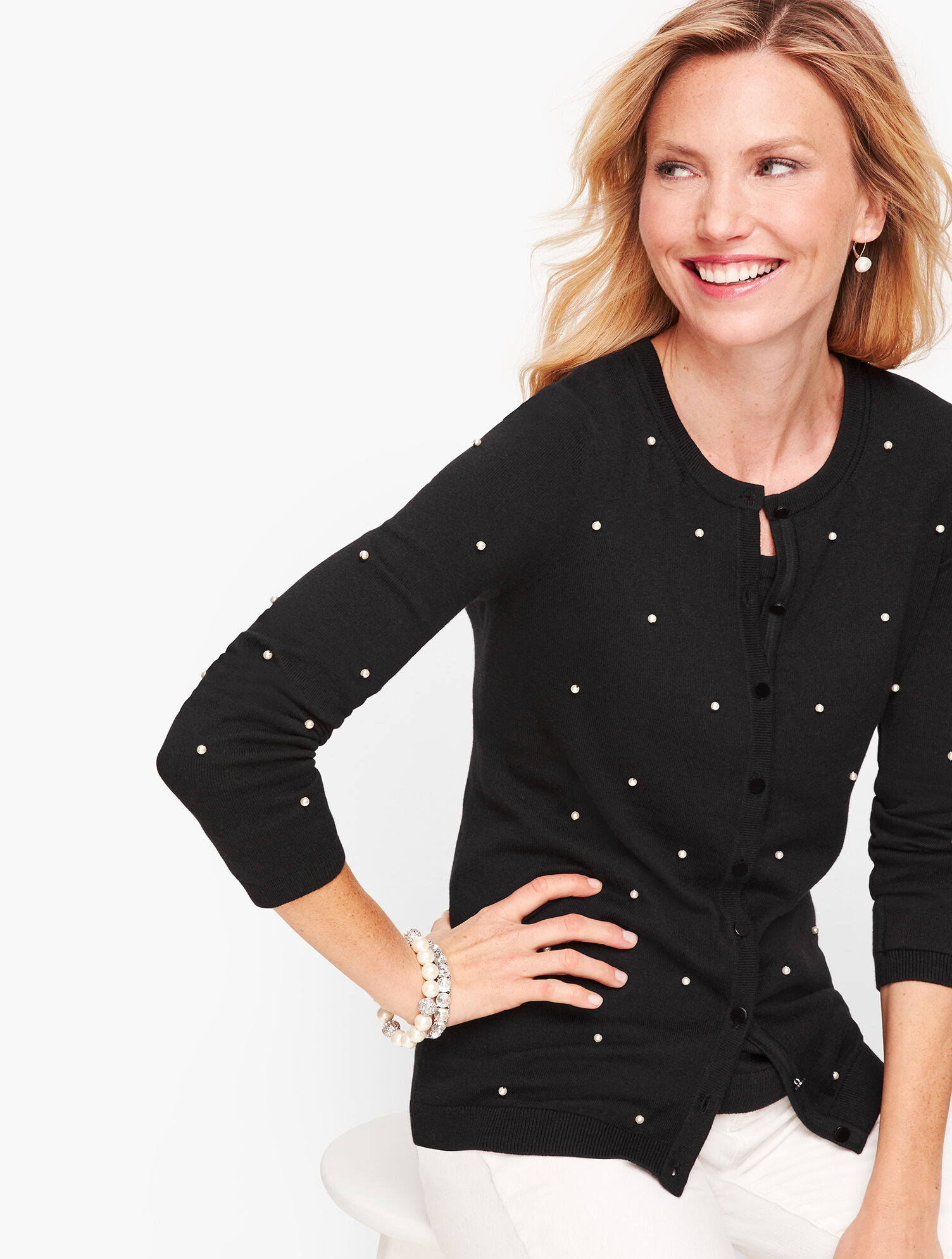 Charming Cardigan - Pearl Embellished | Talbots