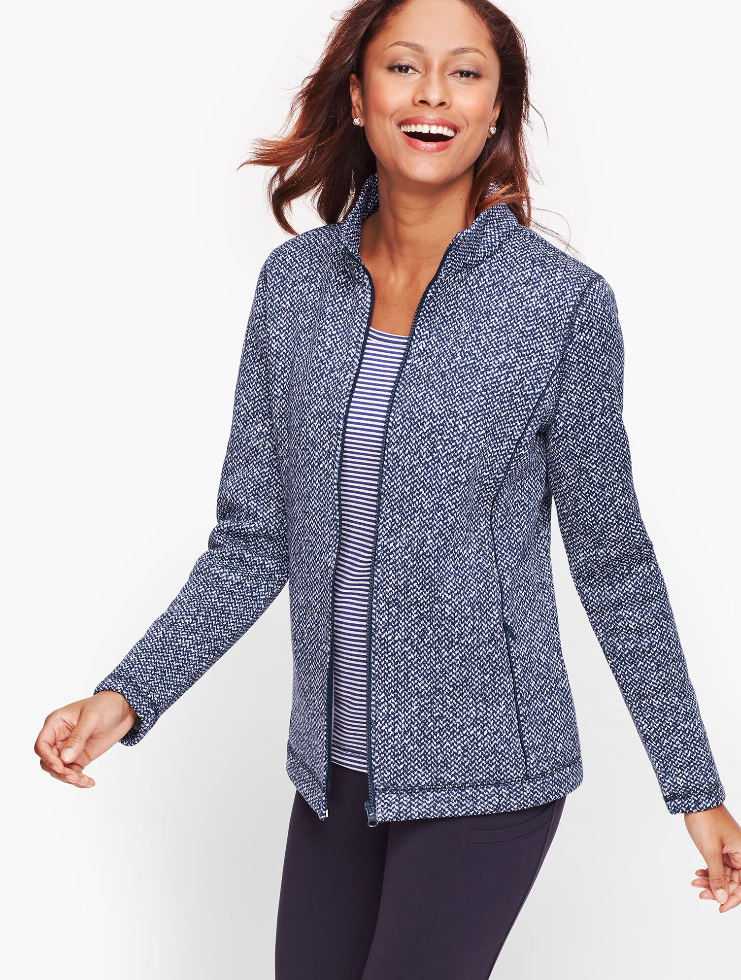 herringbone pattern jacket