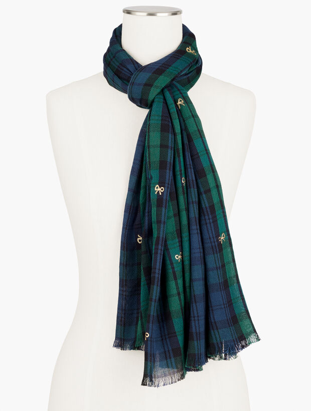 Snowfall Plaid Oblong Scarf | Talbots