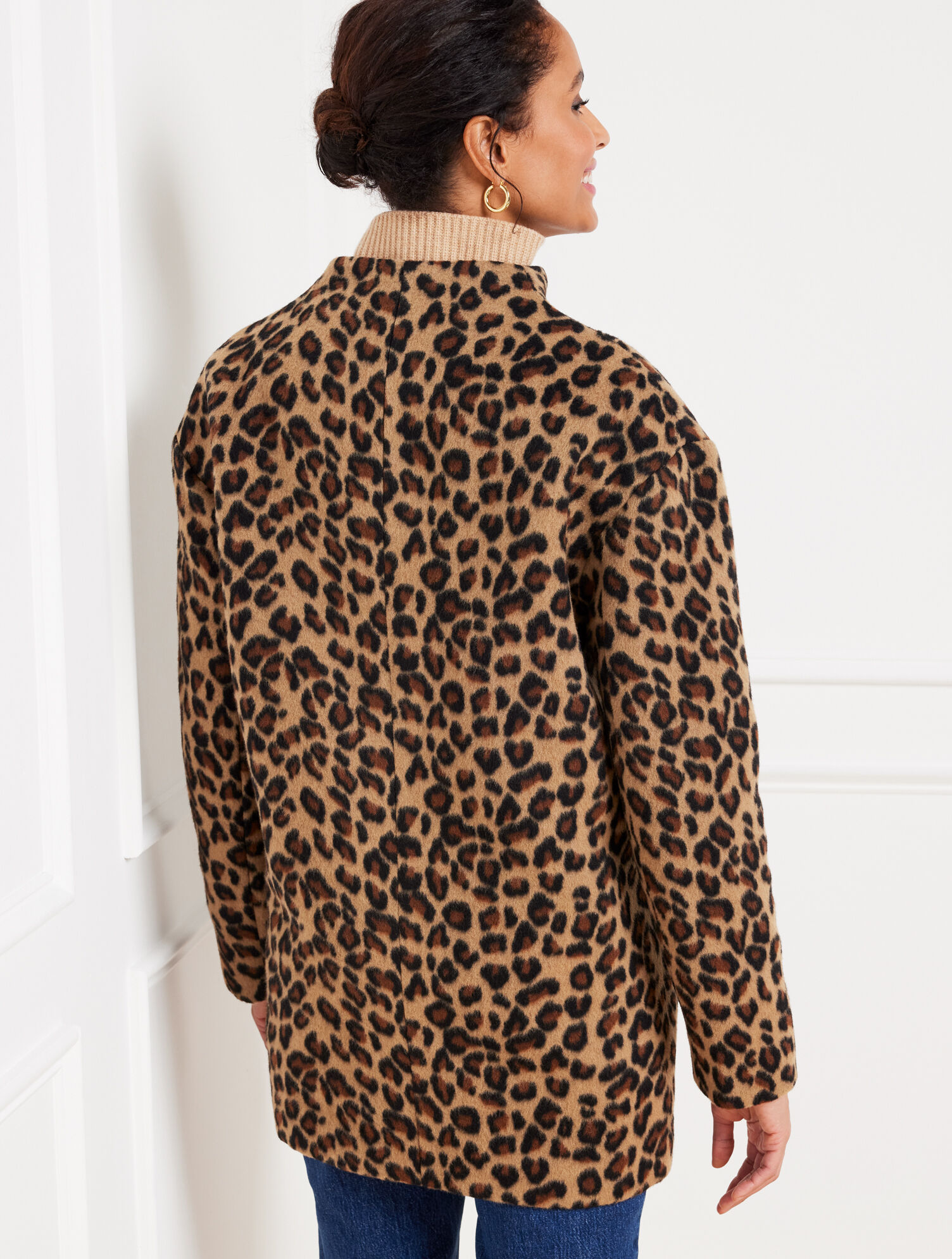Leopard Wool Blend Coat | Talbots