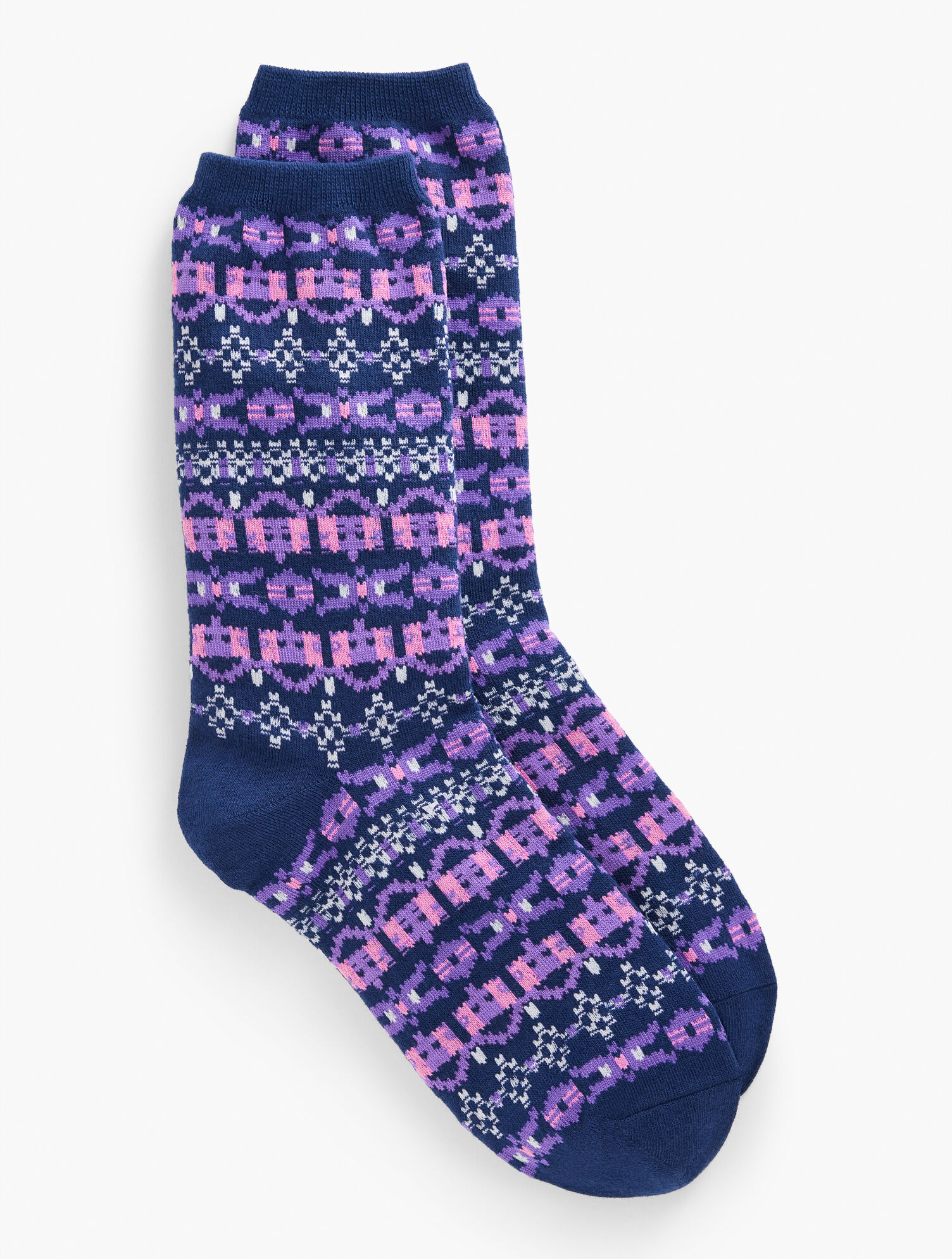 Cheerful Fair Isle Trouser Socks | Talbots