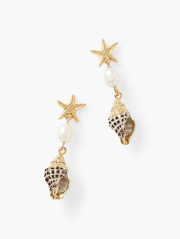 Seashell Statement Earrings | Talbots