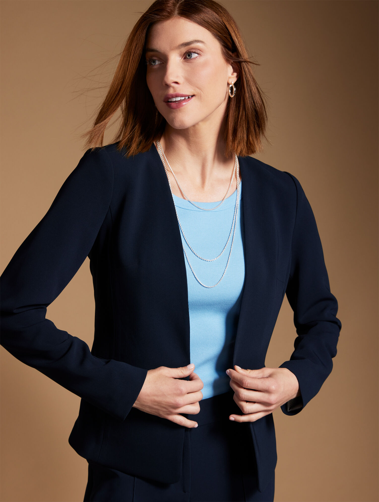 Easy Travel Open Front Jacket | Talbots