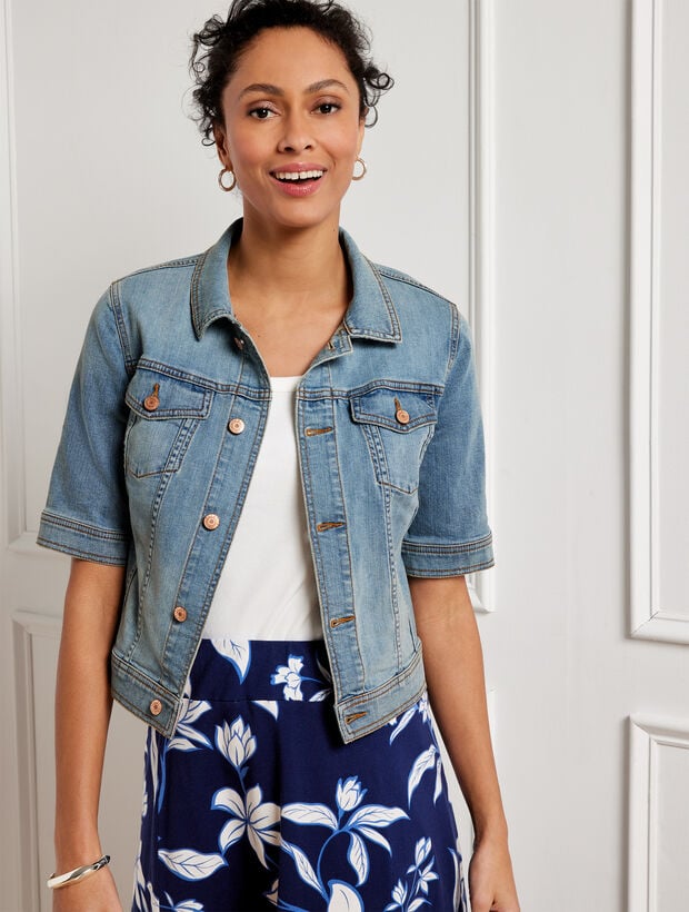 denim jacket short sleeve