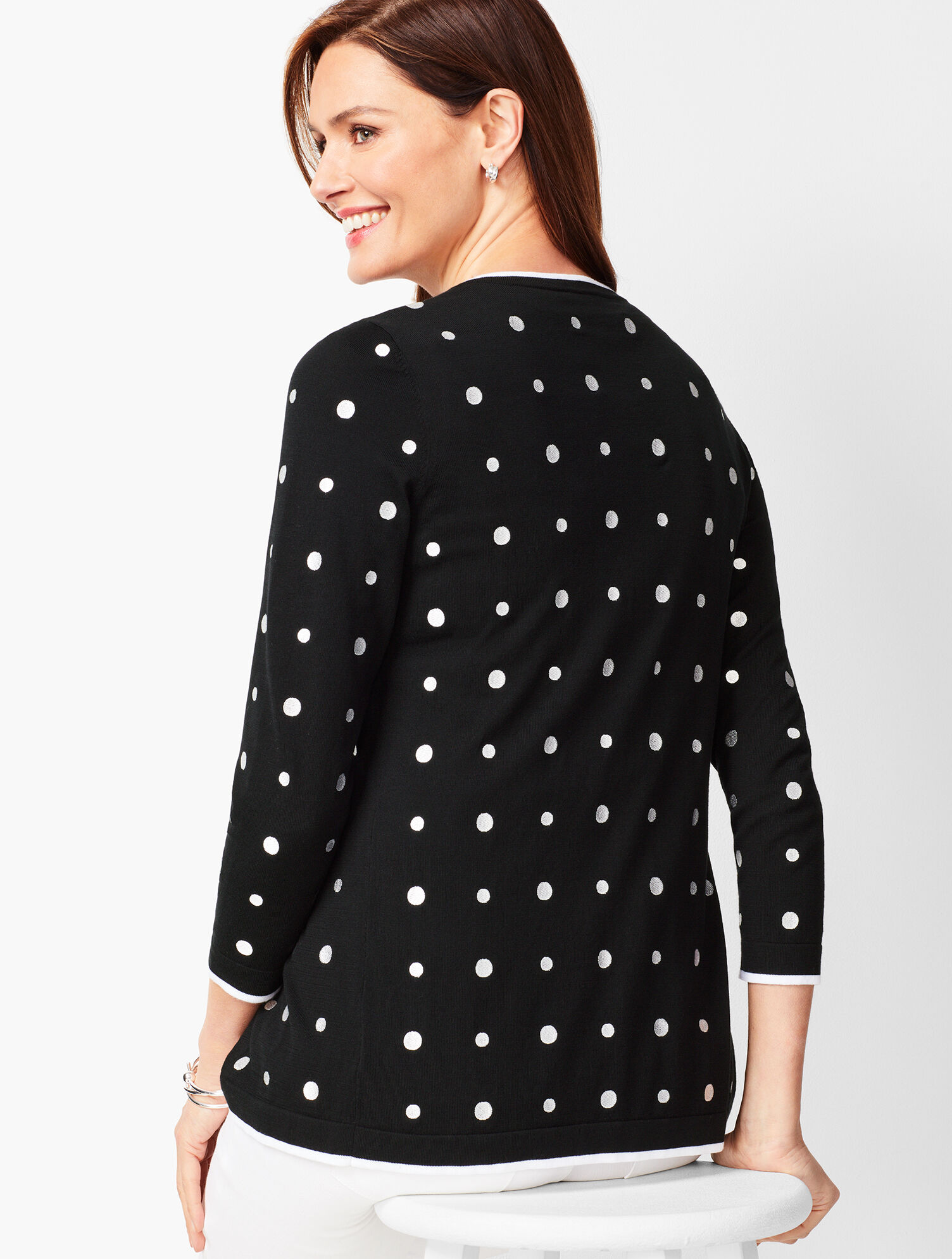 Charming Cardigan - Embroidered Dot | Talbots