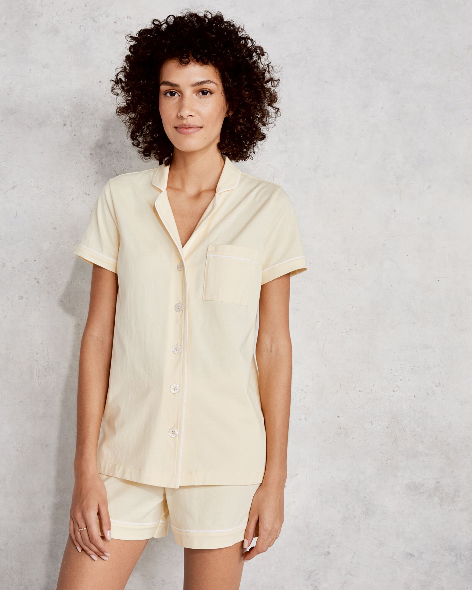 Organic Cotton Jersey Piped Shorts | Haven Well Within