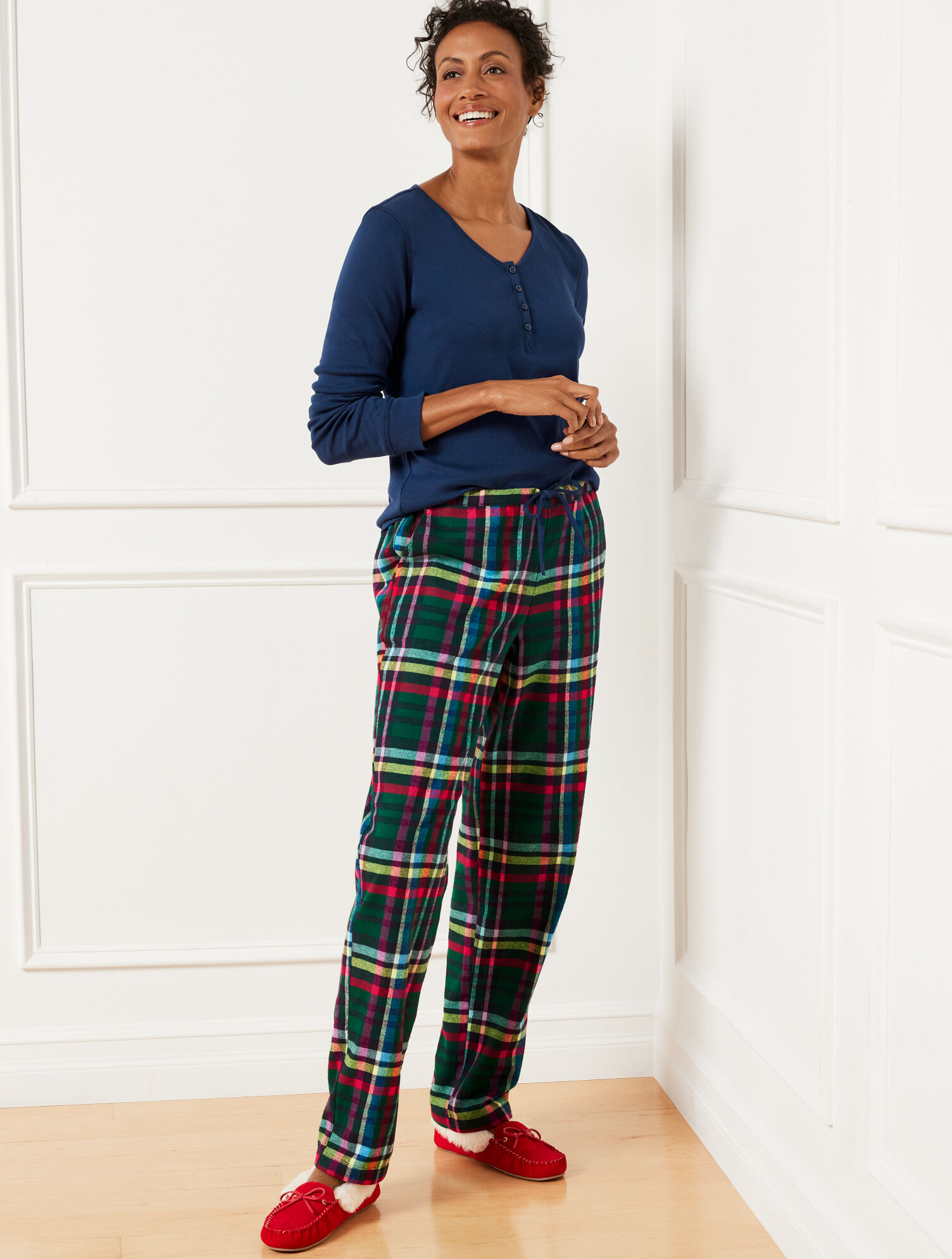 Cotton Flannel Pajama Set - Great Outdoors Plaid | Talbots