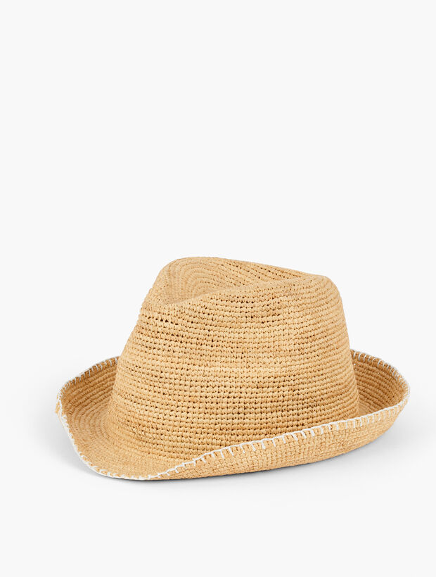 Metallic Whipstitch Fedora | Talbots