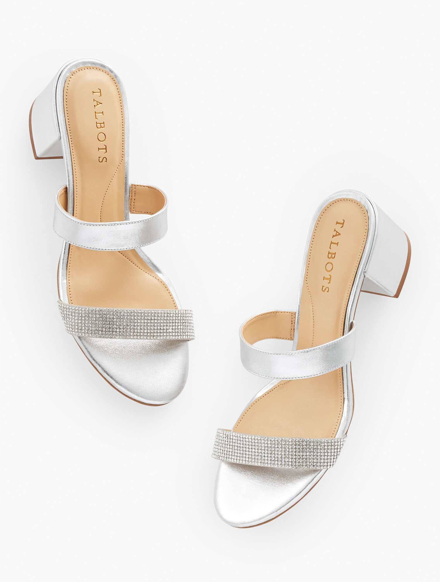 Tilly Rhinestone Block Heel Sandals | Talbots