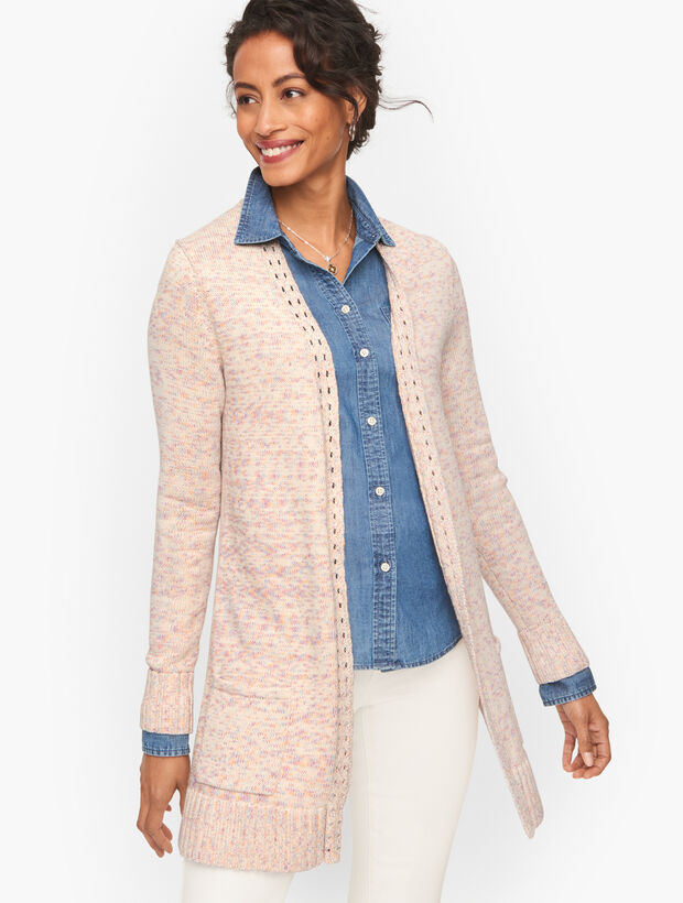 Pointelle Trim Cardigan | Talbots