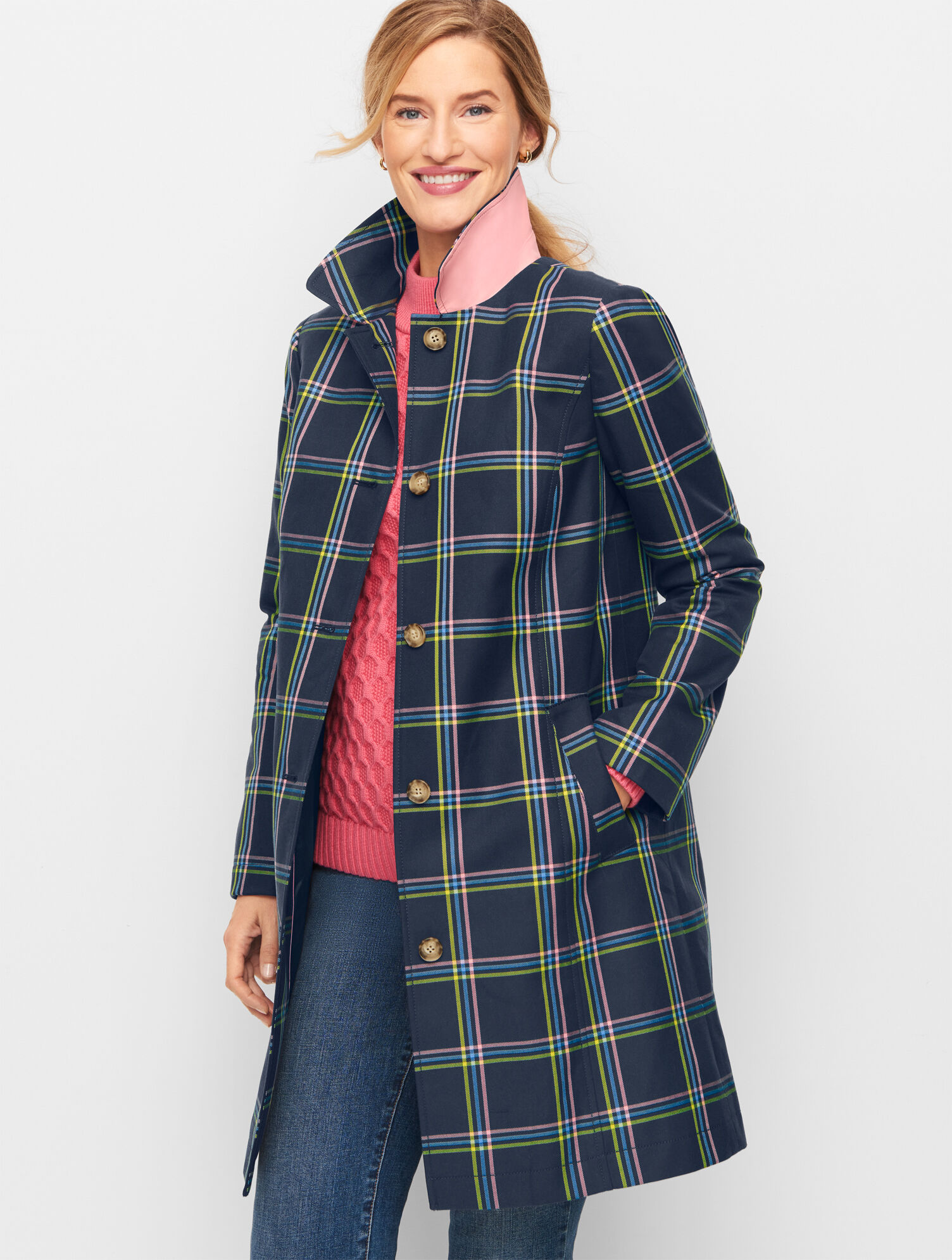 Plaid A-Line Mac | Talbots