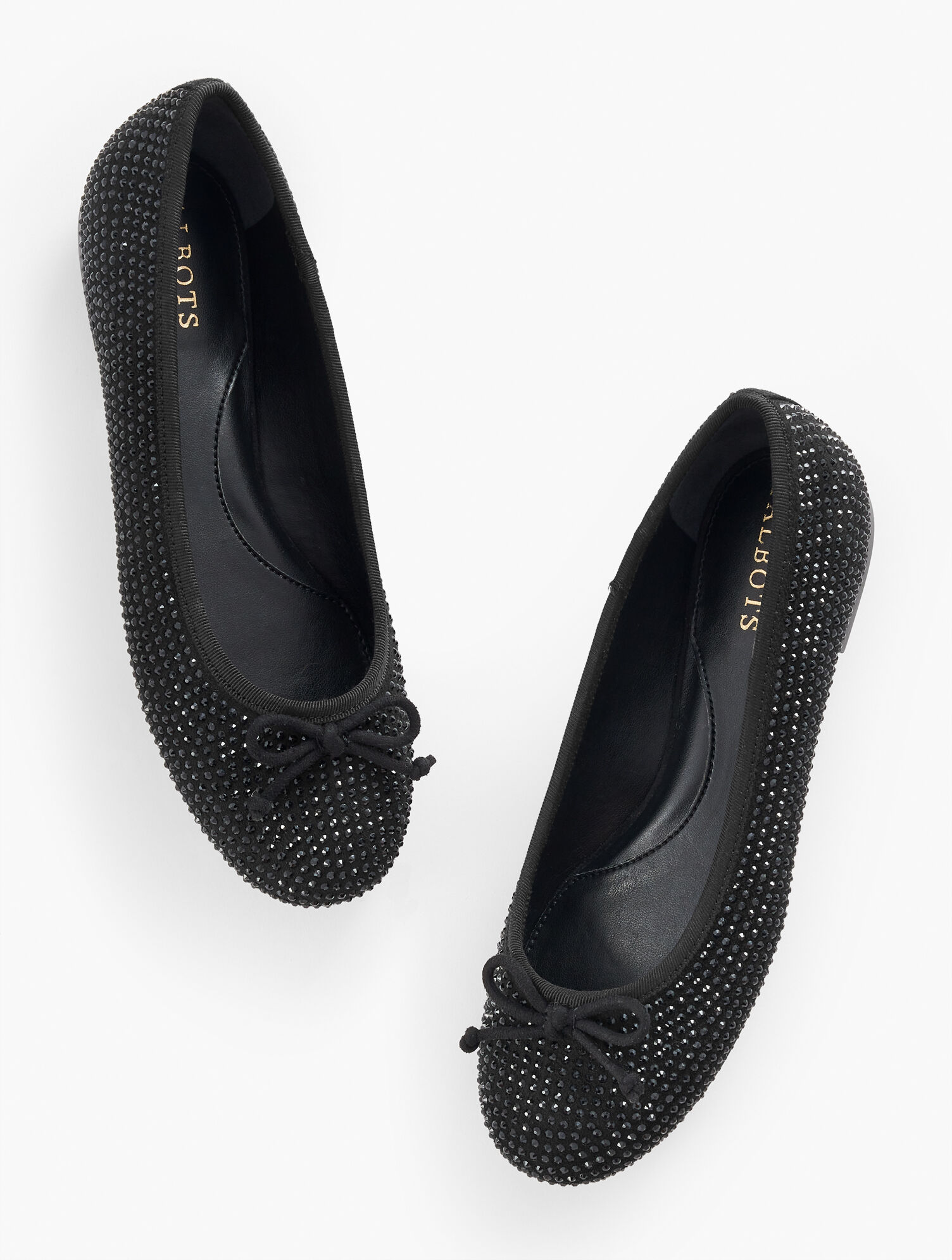 Blair Rhinestone Suede Ballet Flats | Talbots
