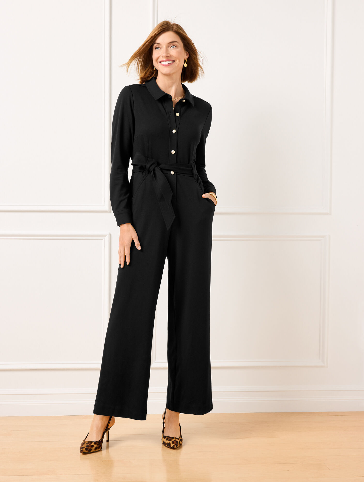 Luxe Ponte Jumpsuit | Talbots