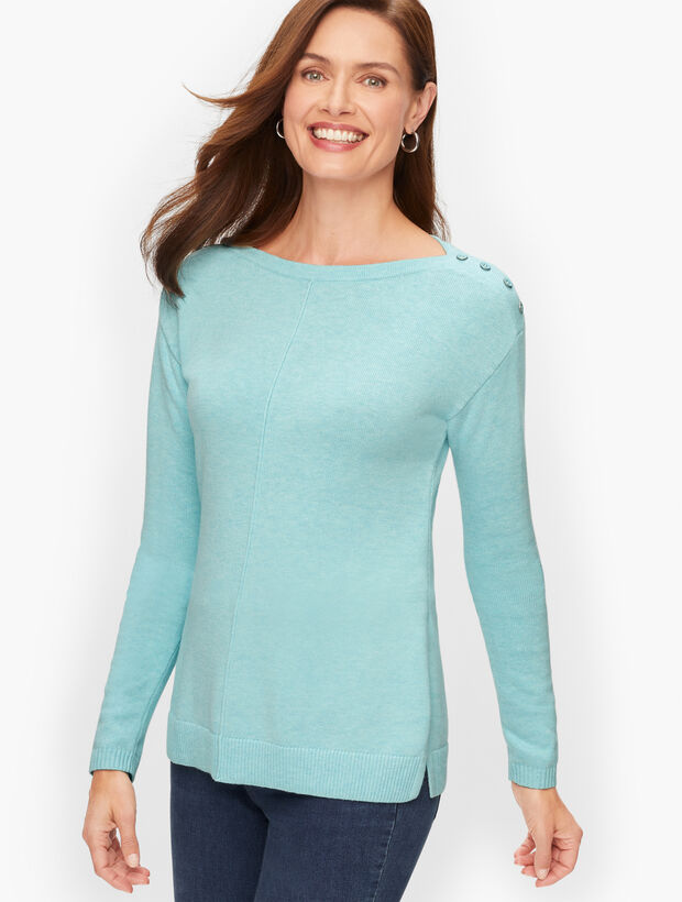 Button Shoulder Sweater | Talbots