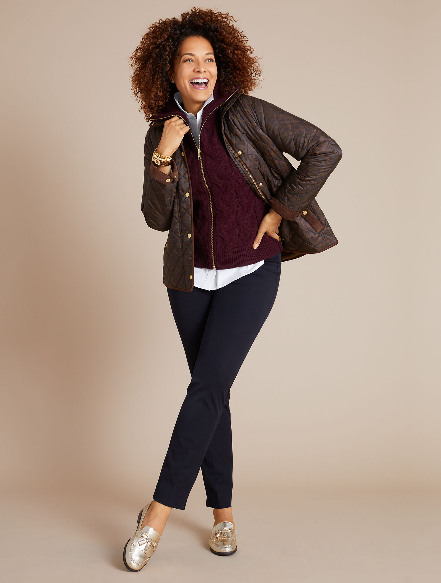 Quilted Barn Jacket - Spectacular Animal | Talbots