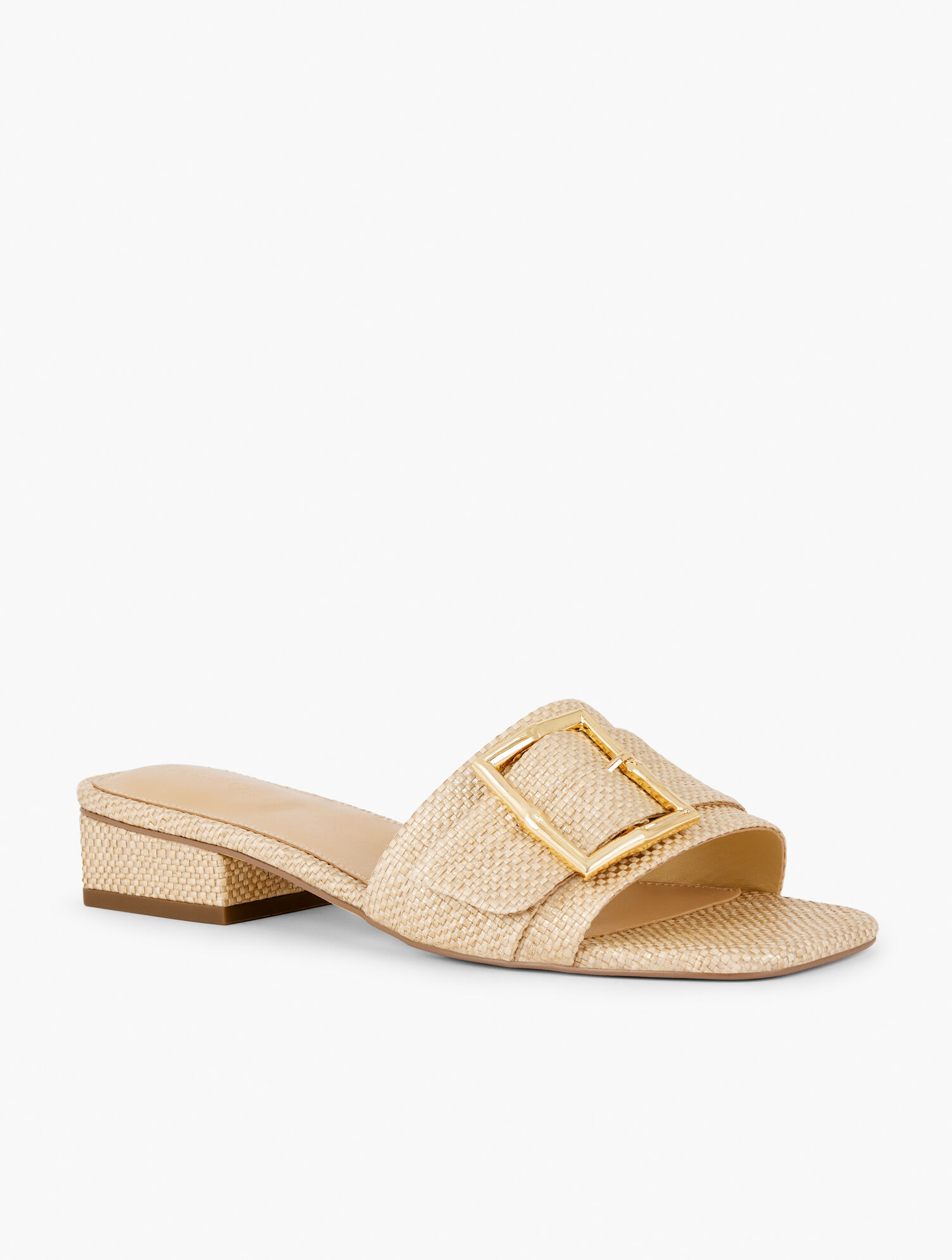 Viv Shimmer Raffia Slide Sandals | Talbots