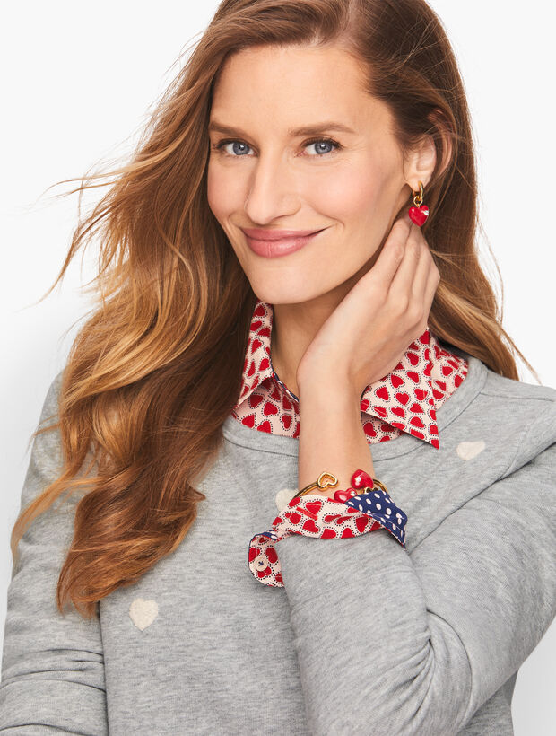 Embellished Hearts Sweatshirt | Talbots