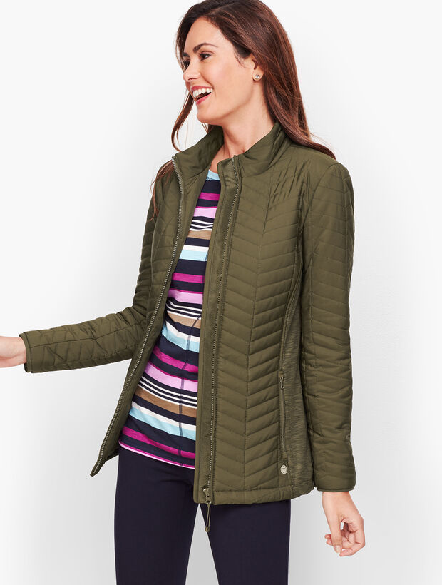 Chevron Quilted Jacket | Talbots