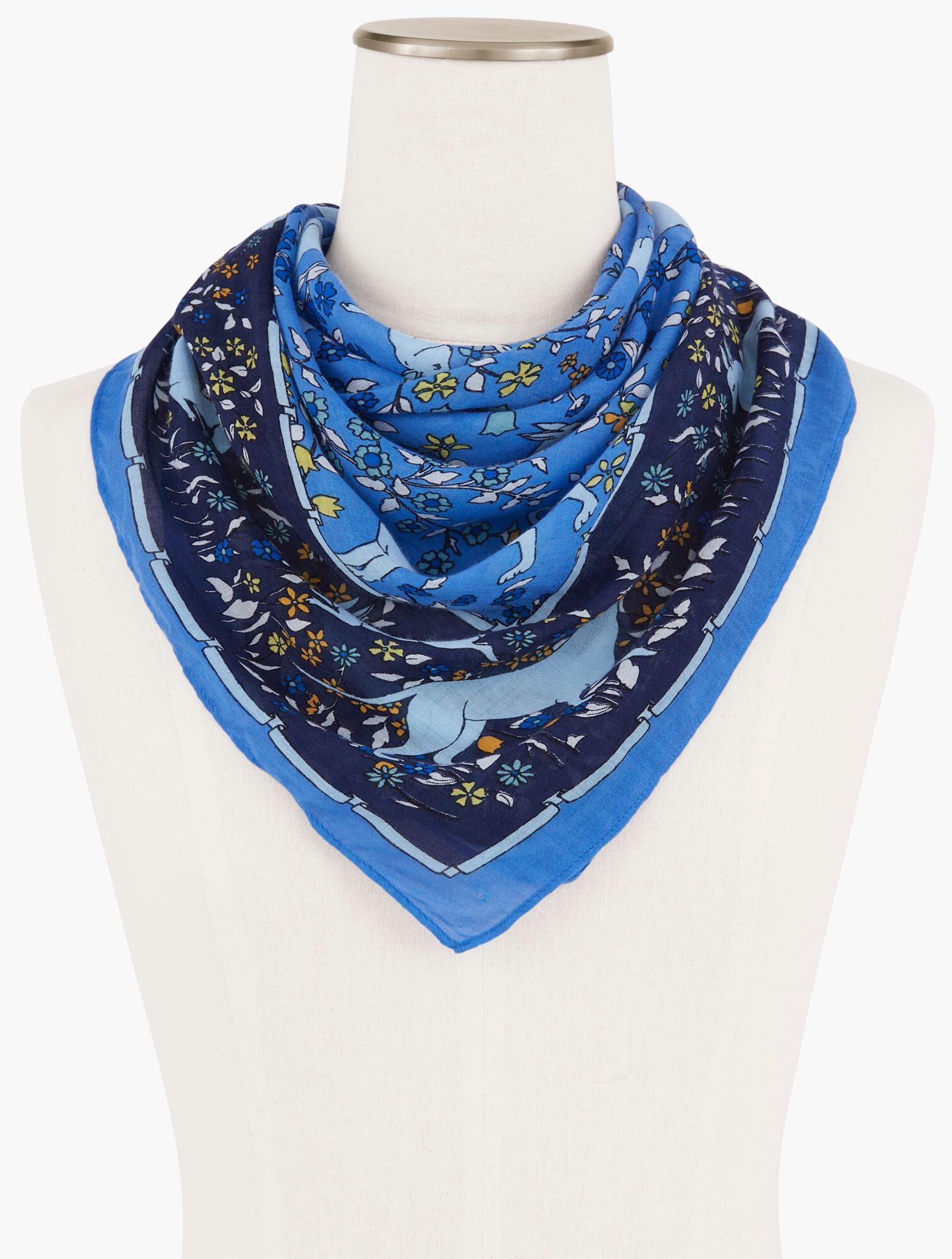 Woodland Toile Square Scarf | Talbots