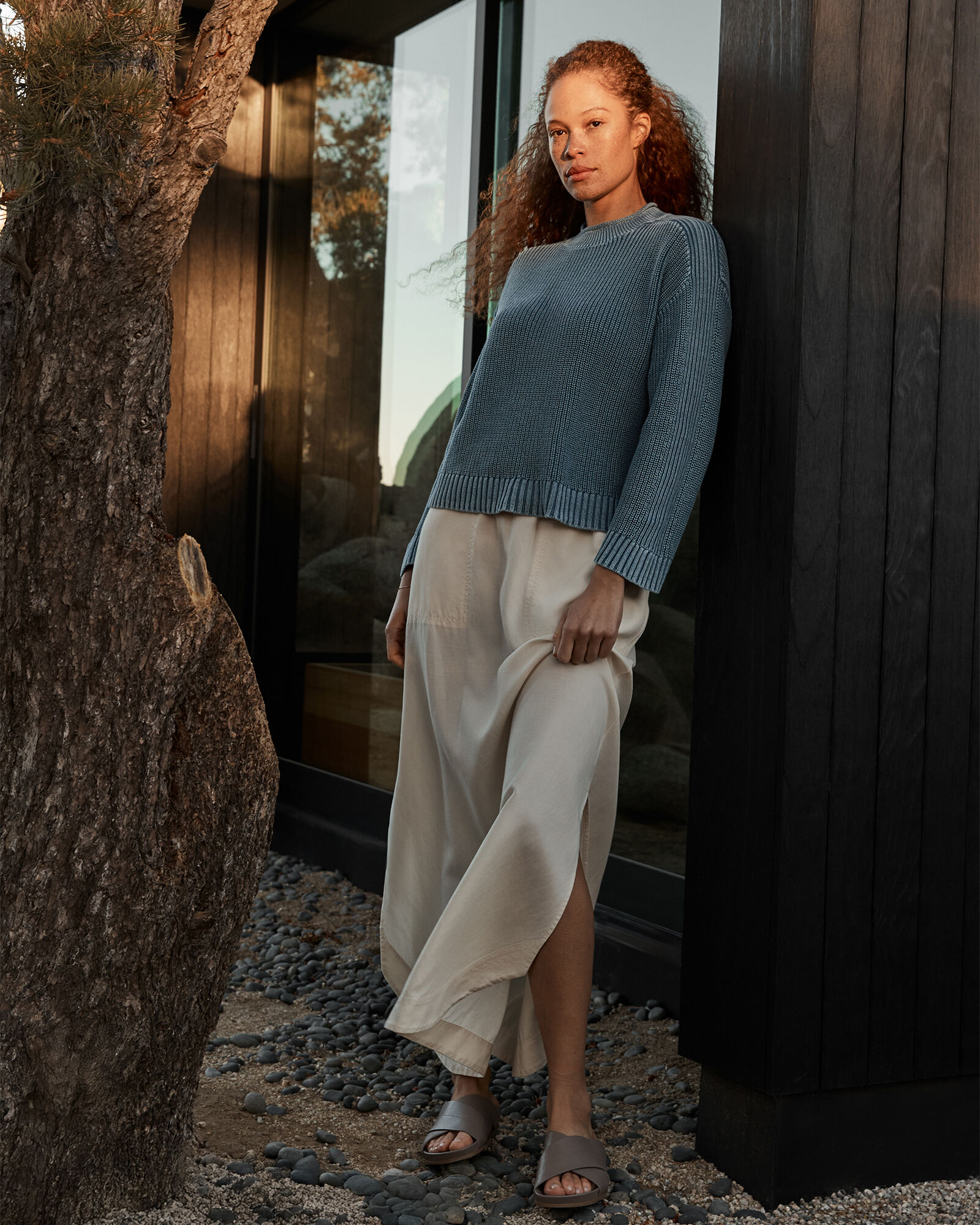 Garment-Dyed Organic Cotton Rollneck Sweater | Haven Well Within