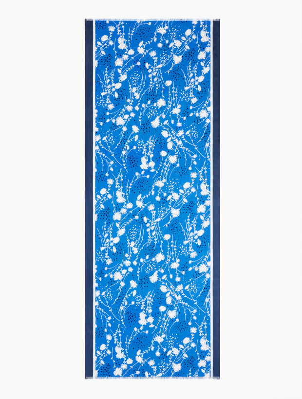 Dancing Floral Sparkle Oblong Scarf | Talbots