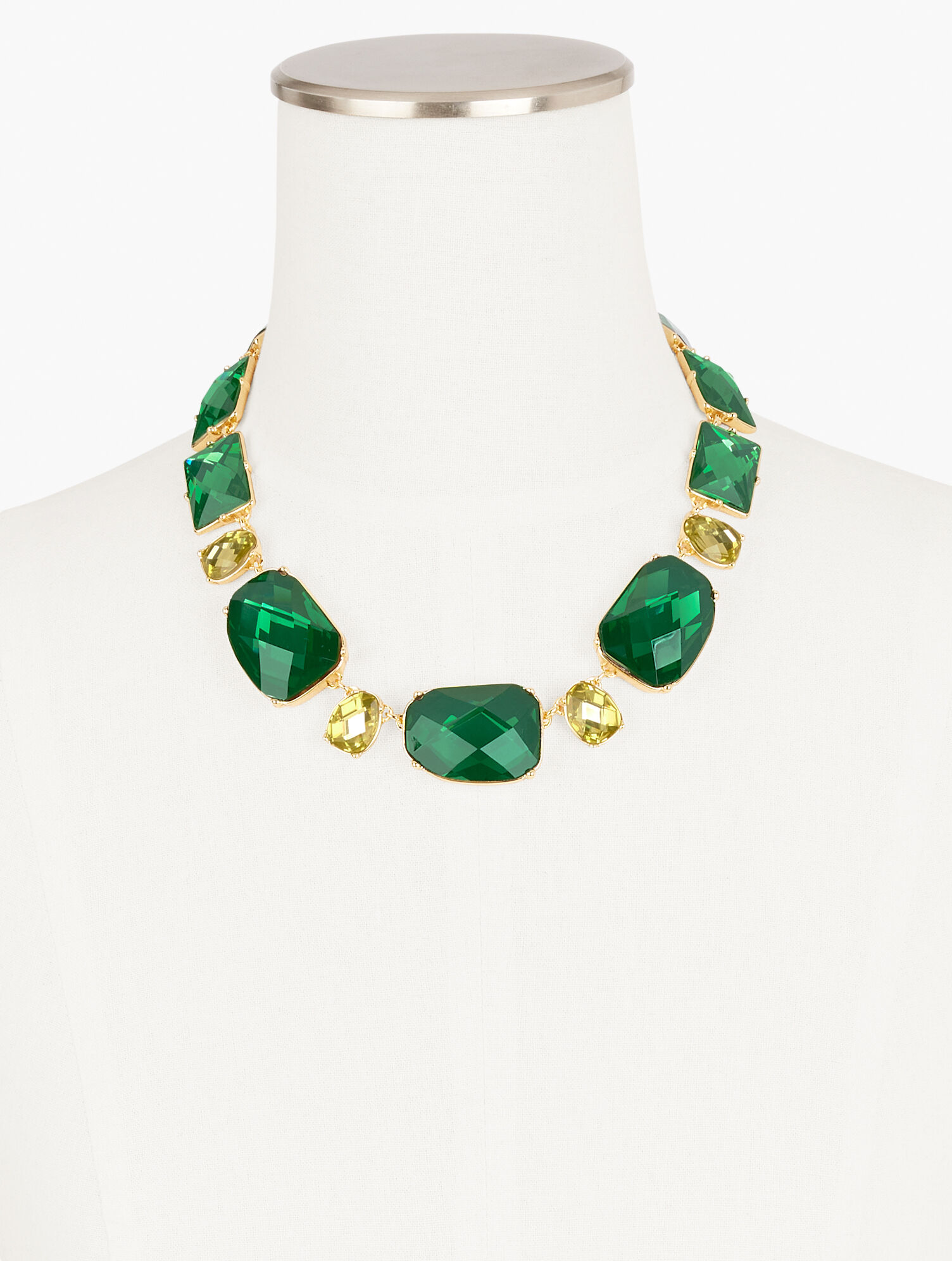 Checkerboard Stone Statement Necklace | Talbots