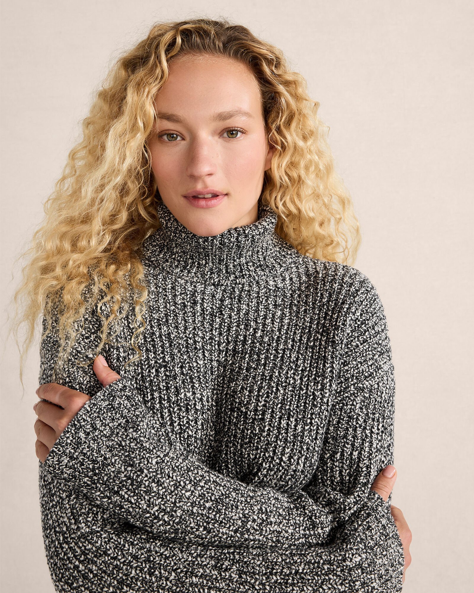 Marled Knit Turtleneck Sweater | Haven Well Within