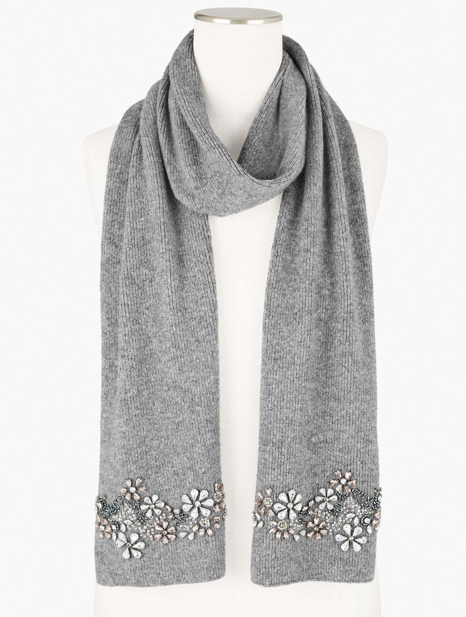 Embellished Flower Scarf | Talbots