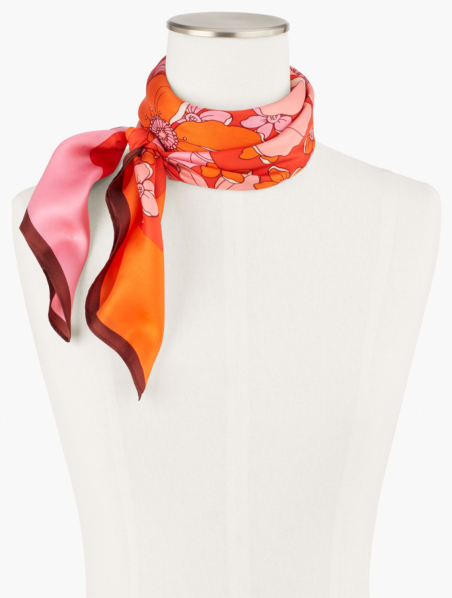Tossed Flowers Square Scarf | Talbots
