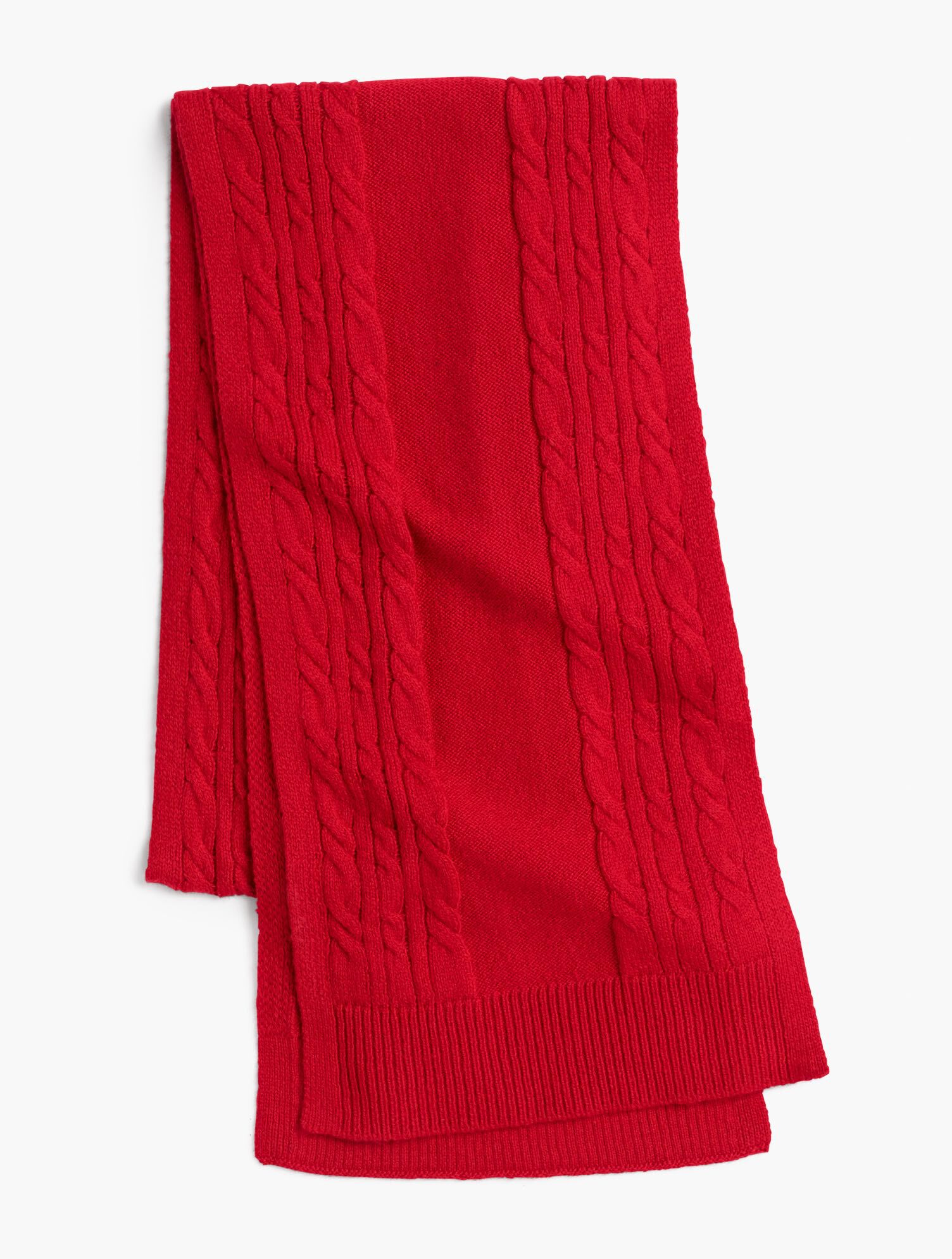 Supersoft Cableknit Scarf - Solid | Talbots