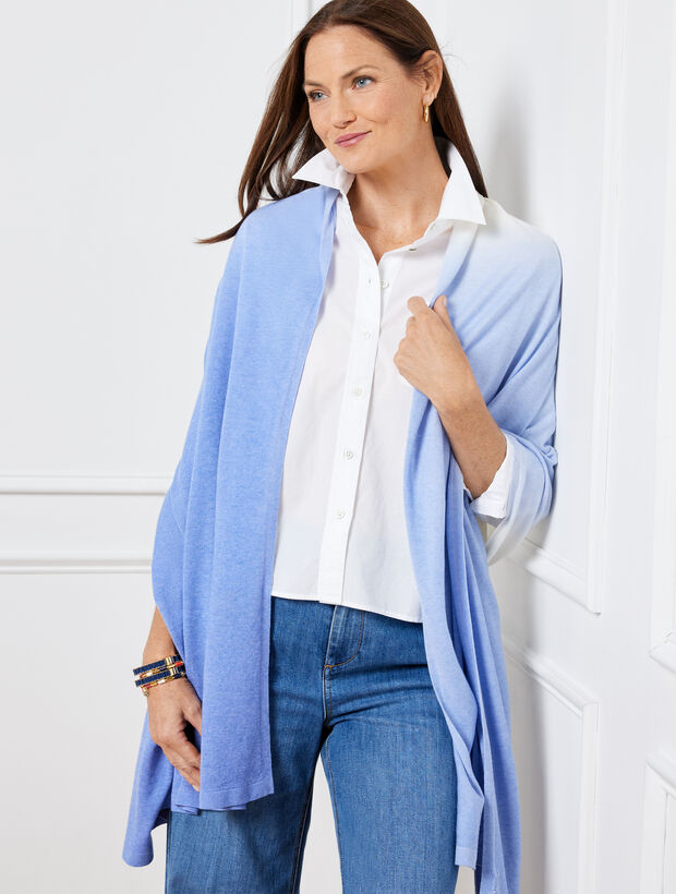 Ombré Dip Dye Knit Wrap | Talbots