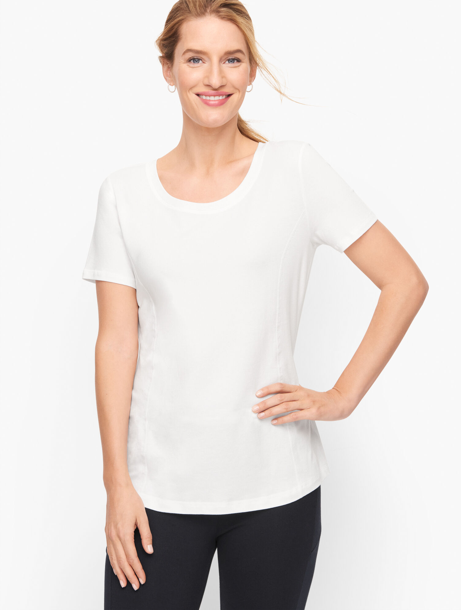 Short Sleeve Crew Neck Tee | Talbots