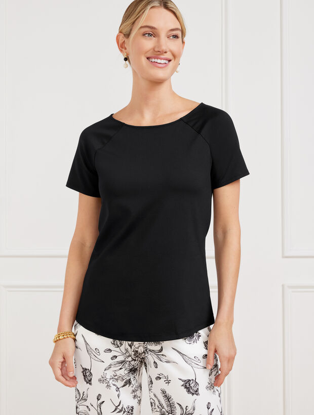 Effortless Jersey Bateau Neck Tee | Talbots