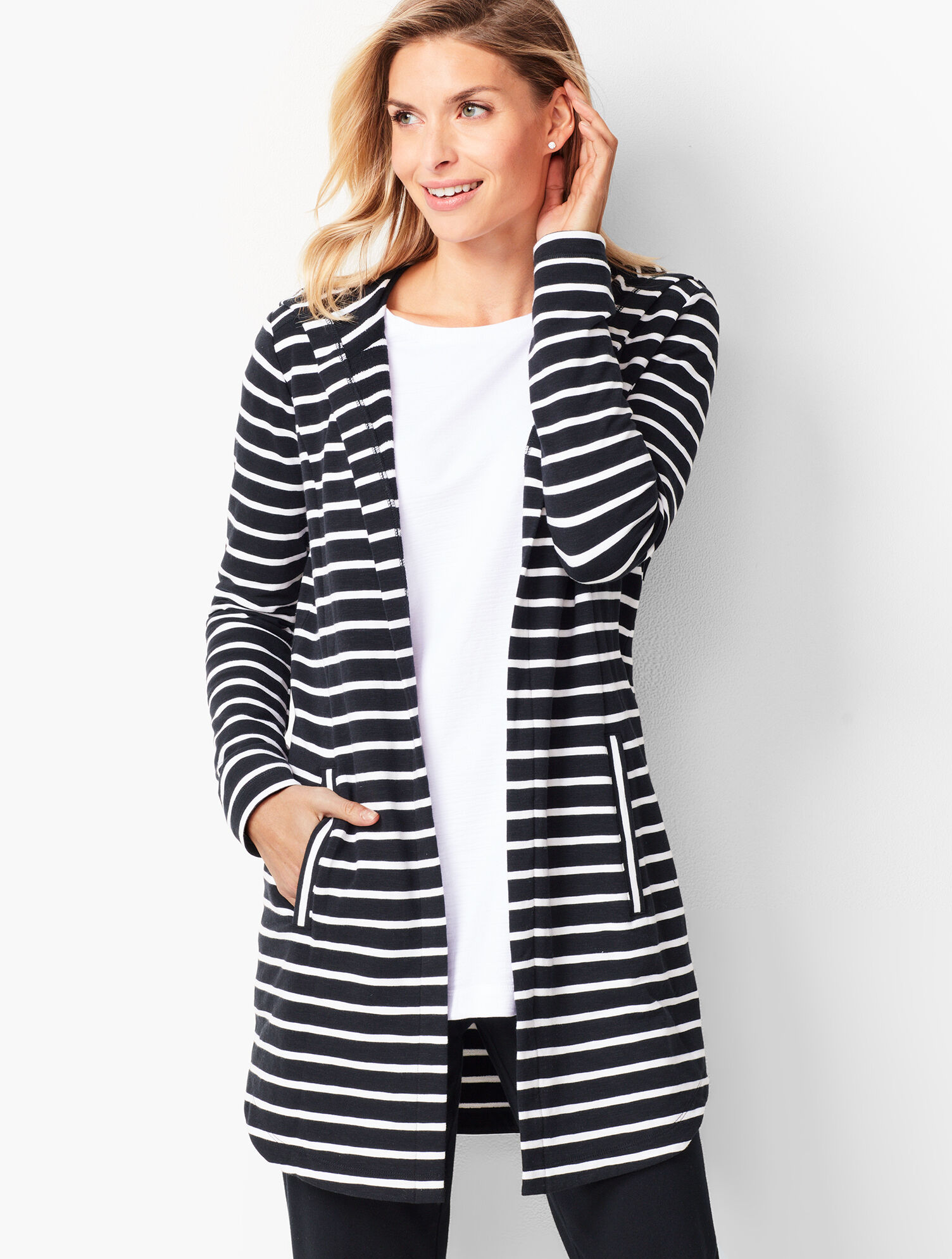 Hooded Flyaway Cardigan | Talbots