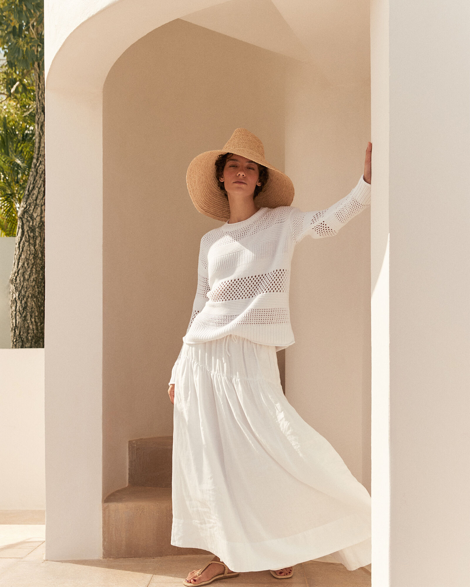 Organic Cotton Open Stitch Crewneck Sweater | Haven Well Within