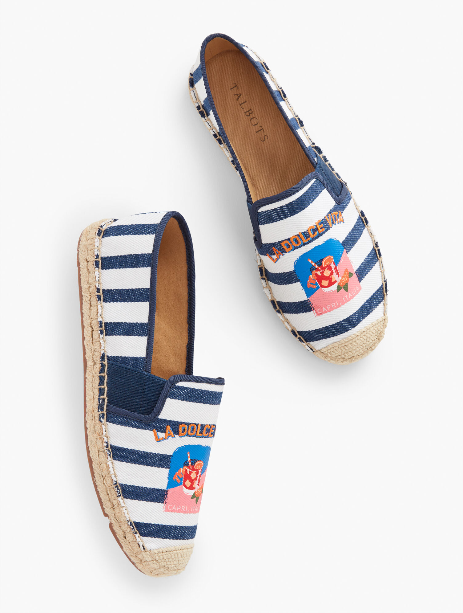 Izzy Embroidered Canvas Espadrilles | Talbots