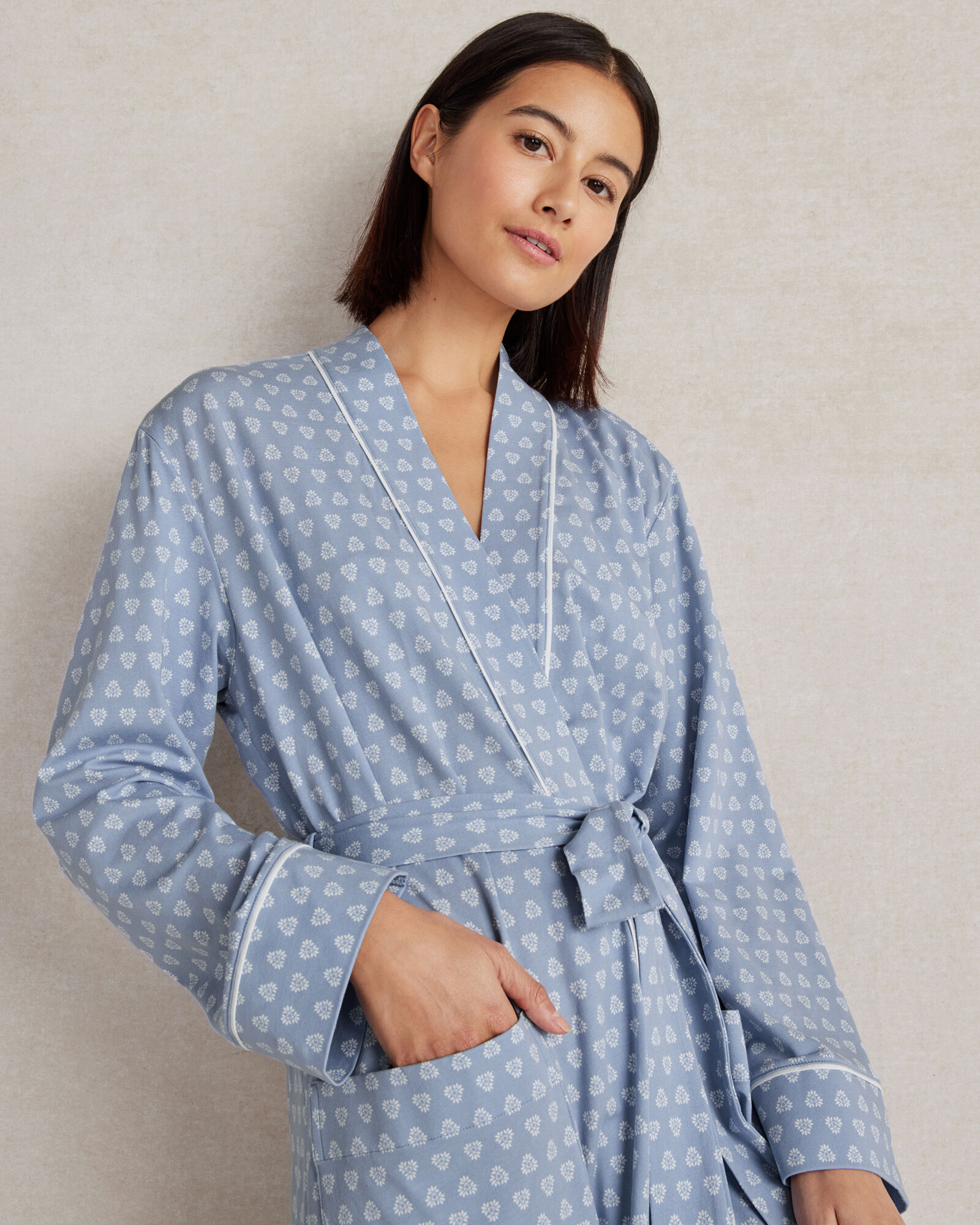 Organic Cotton Jersey Foulard Robe | Haven Well Within